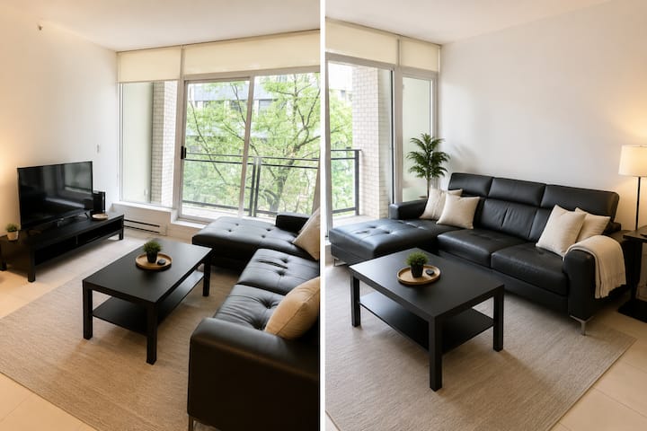 Stylish Downtown Core Stay |Free Parking |Balcony - 밴쿠버