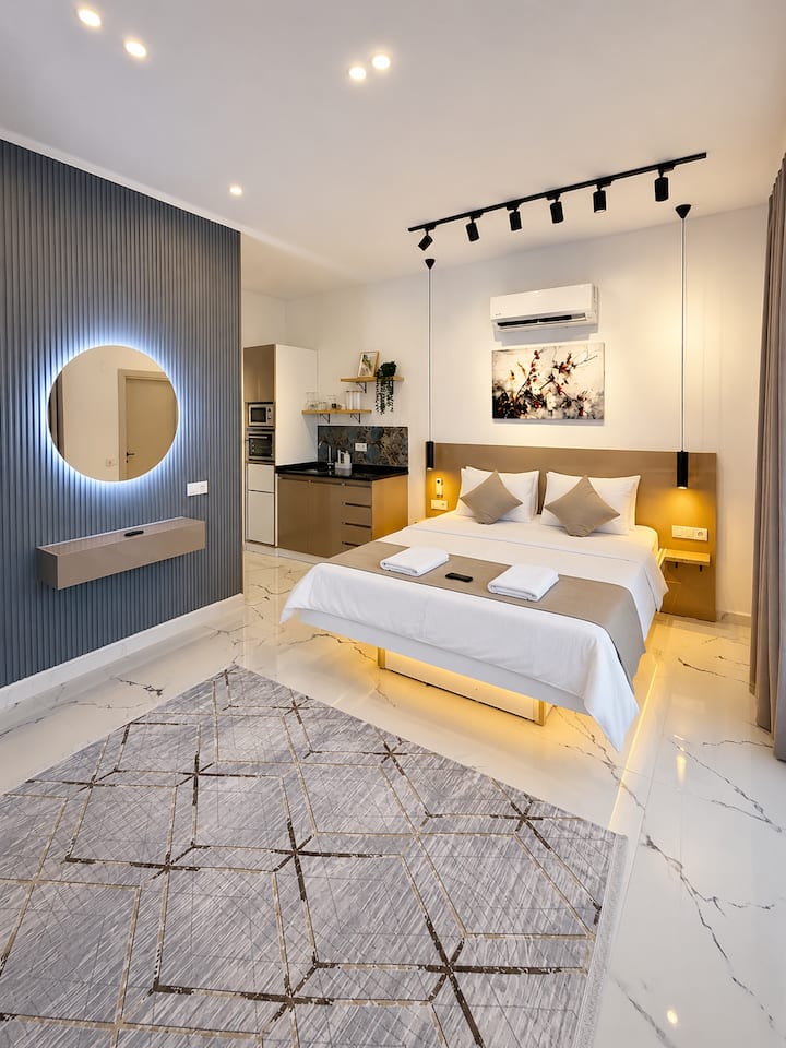 Lüks Otel Konforunda Modern Studio | Balkonlu - Kalkan