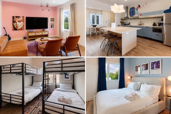 The Conway| 10-bedroom Group - Sleeps 28 W Rooftop - 내슈빌
