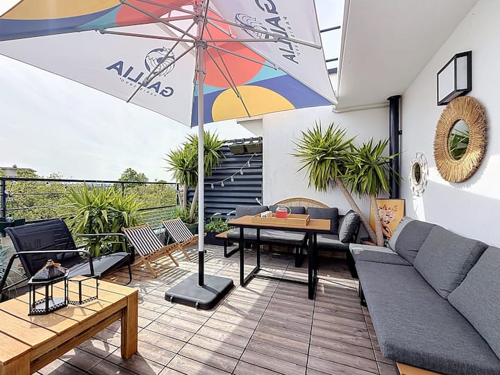 Penthouse Avec Terrasse  Clim  Parking  Métro - Maisons-Alfort