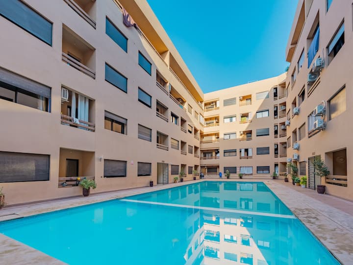 Nour 5 Gueliz 1m Train Piscine & Parking Sous Sol - Marrakech