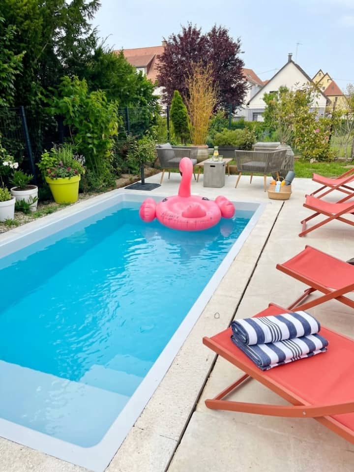 La Villa Des Sarments : Piscine & Jacuzzi - Brumath