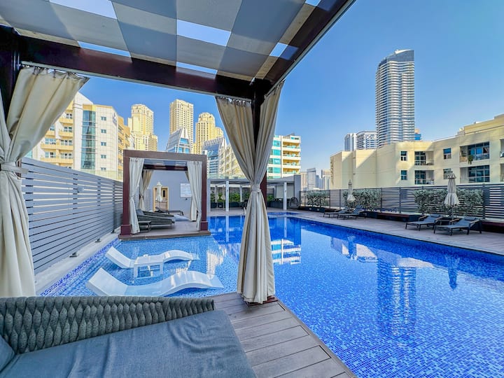 Elegant Studio In Dubai Marina With Sea View - 두바이 마리나
