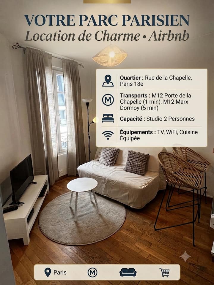 Appartement Cosy Paris 18e  Proche Métro - Paris