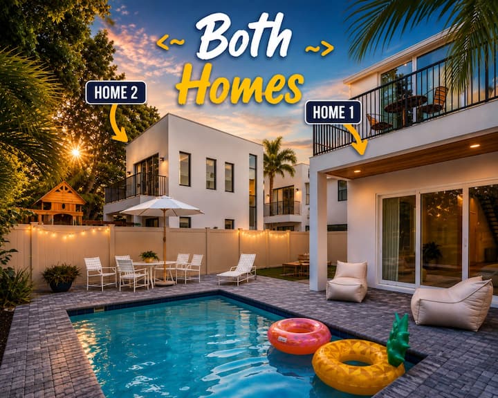 Luxury Quad Villas| Sleeps 52 |Pool, Hot Tub & Bbq - 薩拉索塔