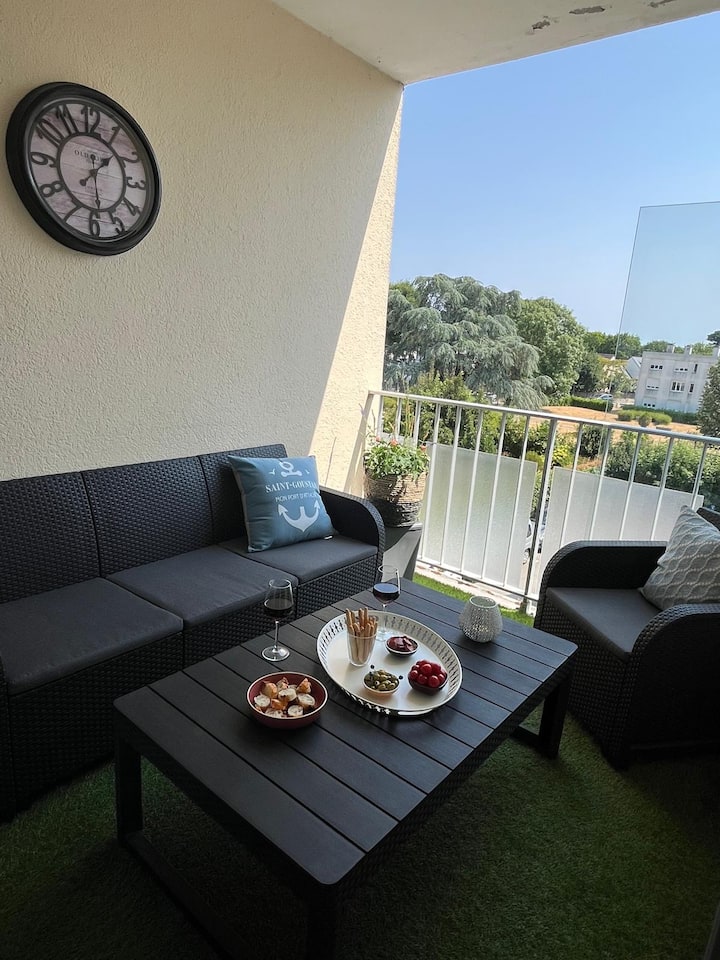 Le Chat-appartement Cosy Avec Loggia-centre Auray - Baden, France