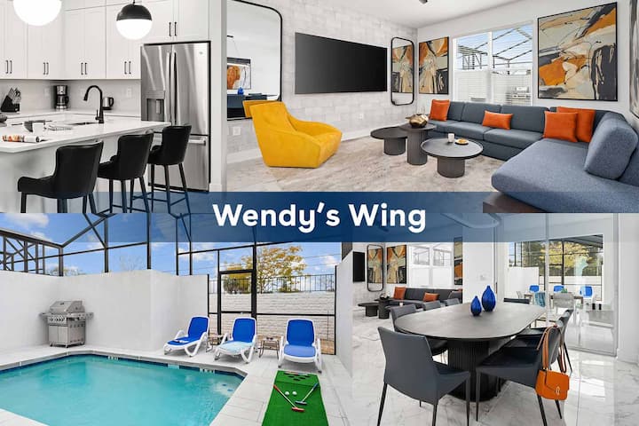 Wendy's Wing | Villa Near Parks W Themed Br & Pool - EDC Orlando