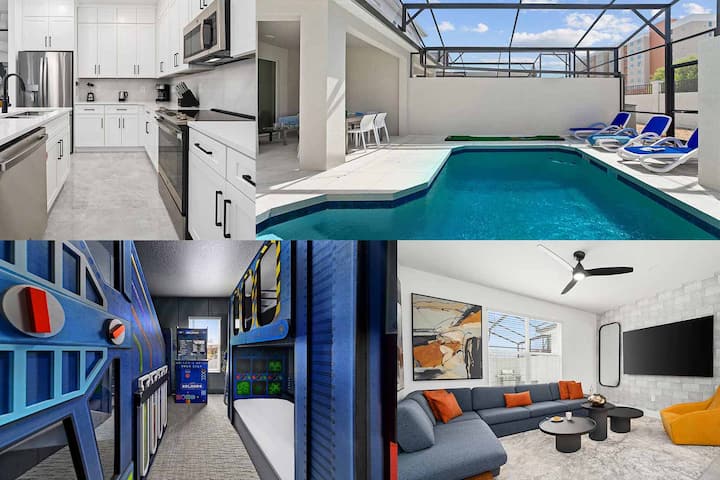Daniel's Den | Chic Villa W Huge Lr/dr, Near Parks - EDC Orlando