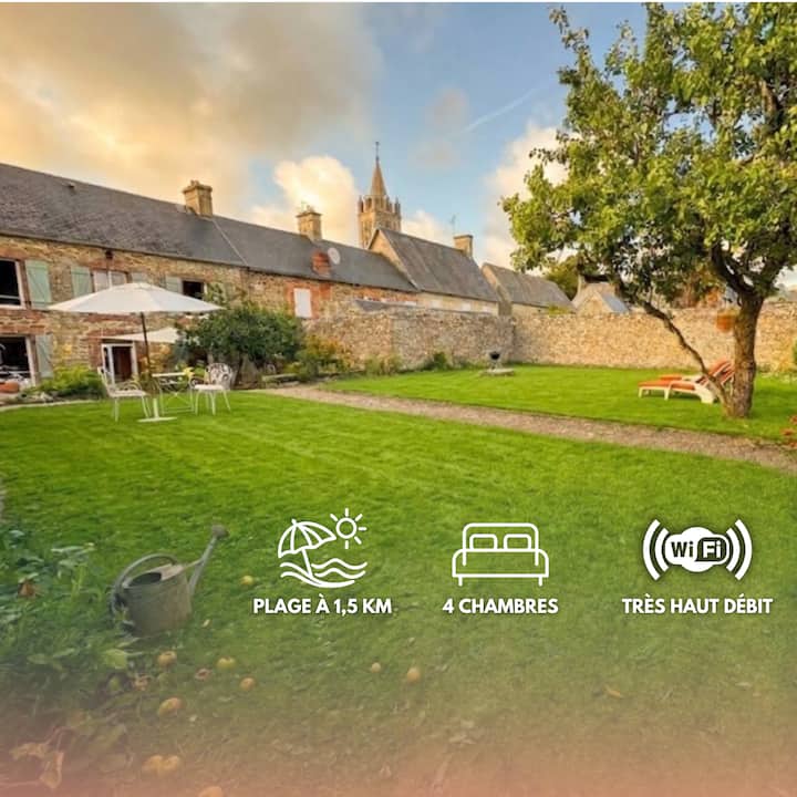 Maison De Caractère Jardin Clos Plage à 1,5 Km - Hauteville-sur-Mer