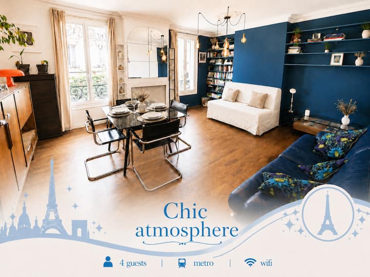 Ambiance Chic - Métro à 2mn & Quartier Calme - Saint-Ouen