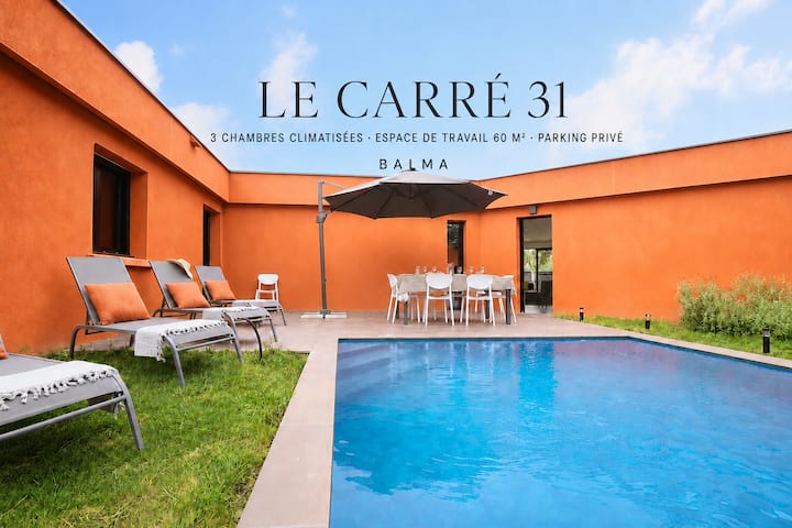 Villa Climatisée, Piscine & Espace De Travail - Toulouse