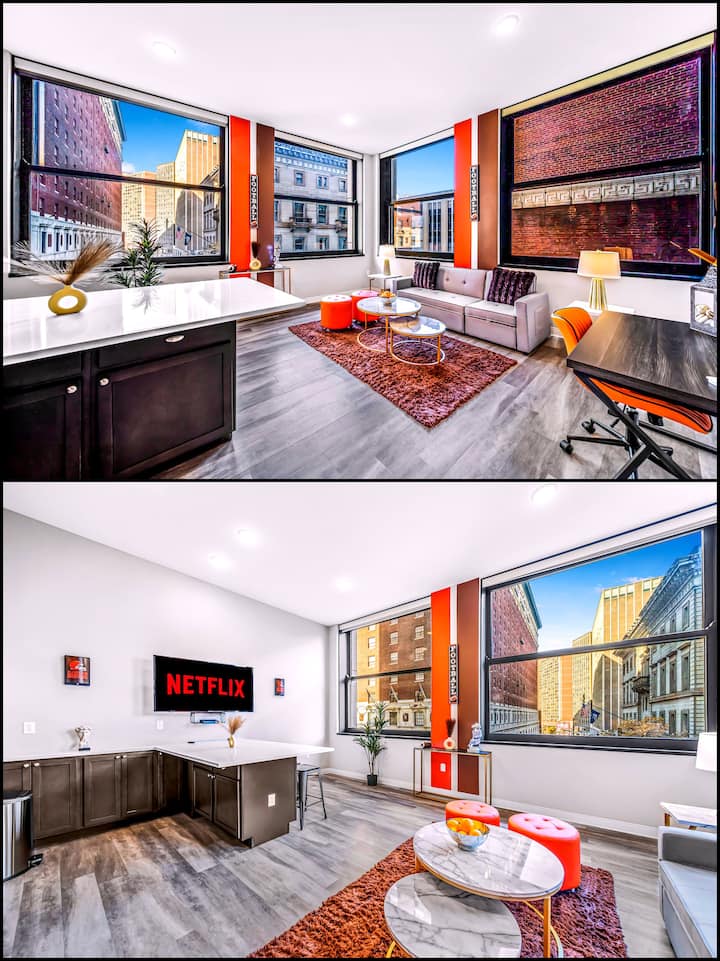 Central Flat: Indoor Pool, Rooftop, Gym - Cleveland, OH