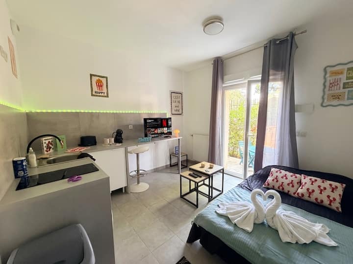 Studio Cosy - Piscine - Tram Direct Montpellier - Juvignac