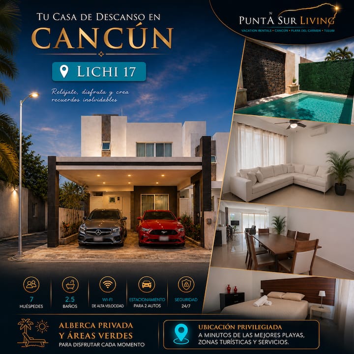 Casa De Lujo Con Alberca Privada En Cancún. - Cancún
