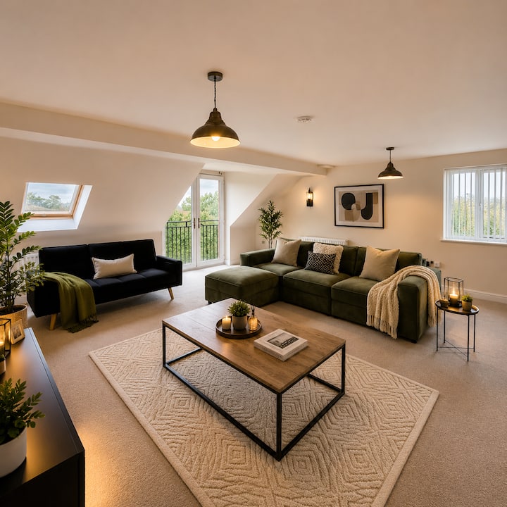 Penthouse |Sleeps 8| Next To Cedar Court Hotel M62 - Huddersfield