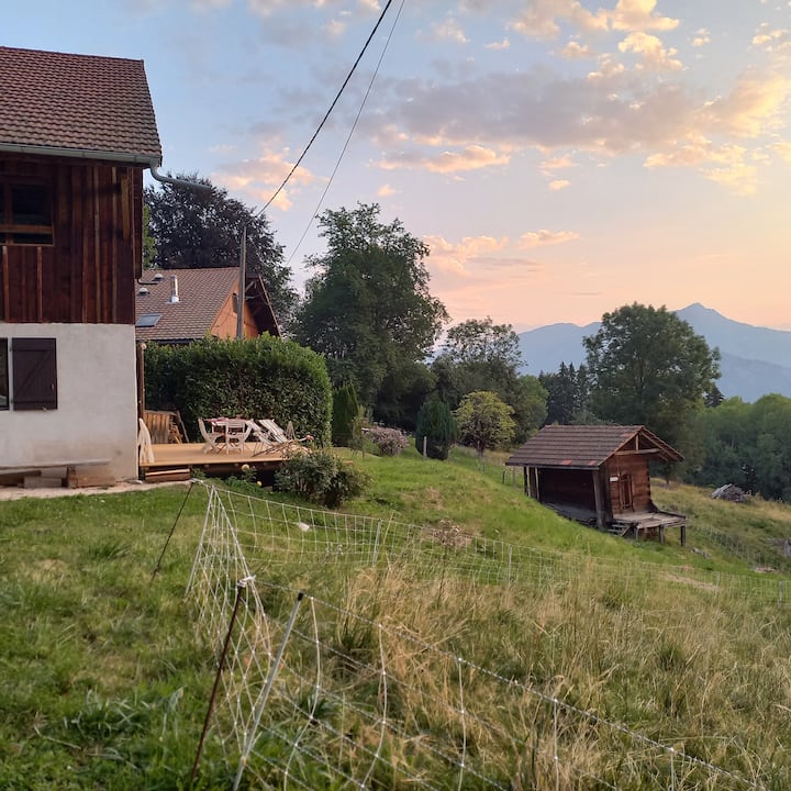 Grand Chalet Ancien, Avec Vue Exceptionnelle - Cluses