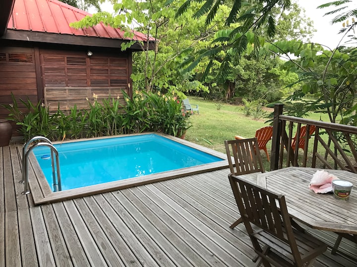 Bungalow Tropical Avec Piscine Privée - Martinique
