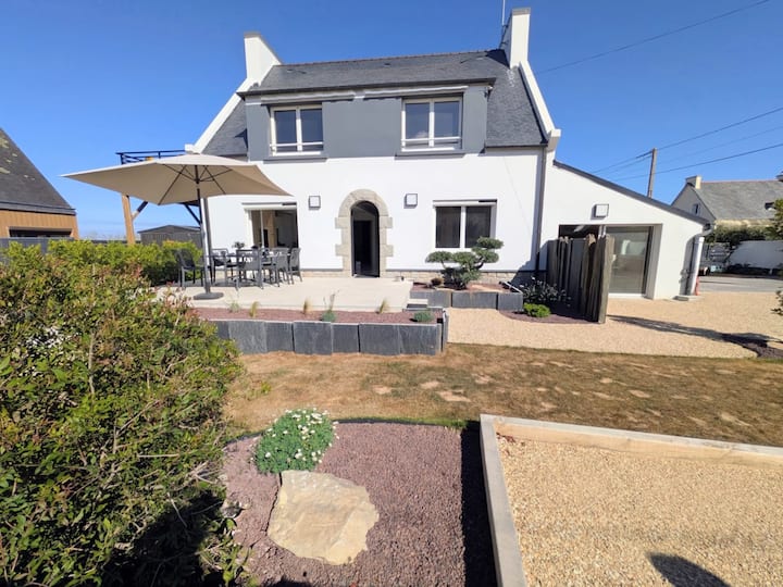Plage & Gr34 à 50 M, Jardin Clos, Maison Rénovée - Santec