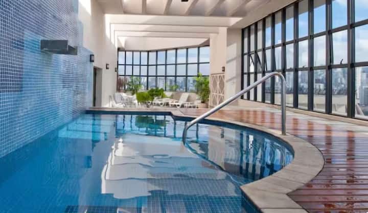 Flat Hotel Com Piscina/sauna/academia/vaga Garagem - Paraíso