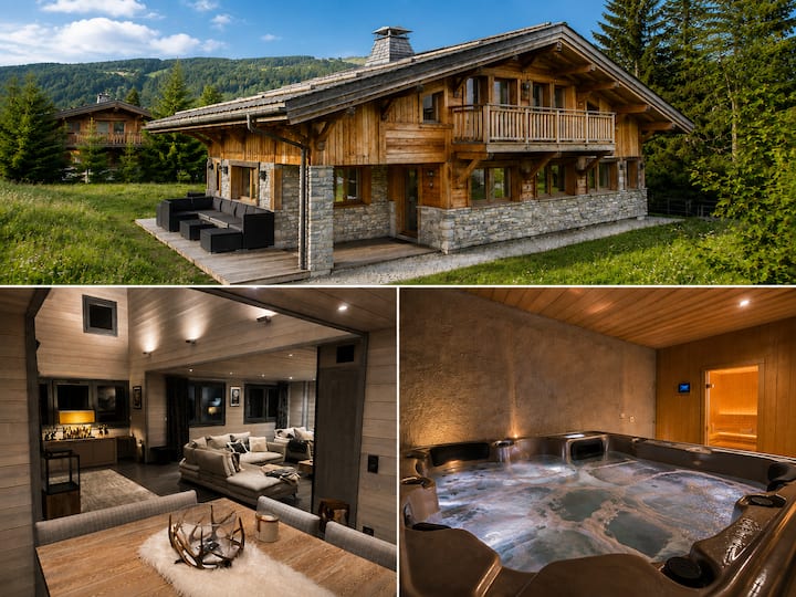 Chalet Avec Spa Et Sauna. - Megève
