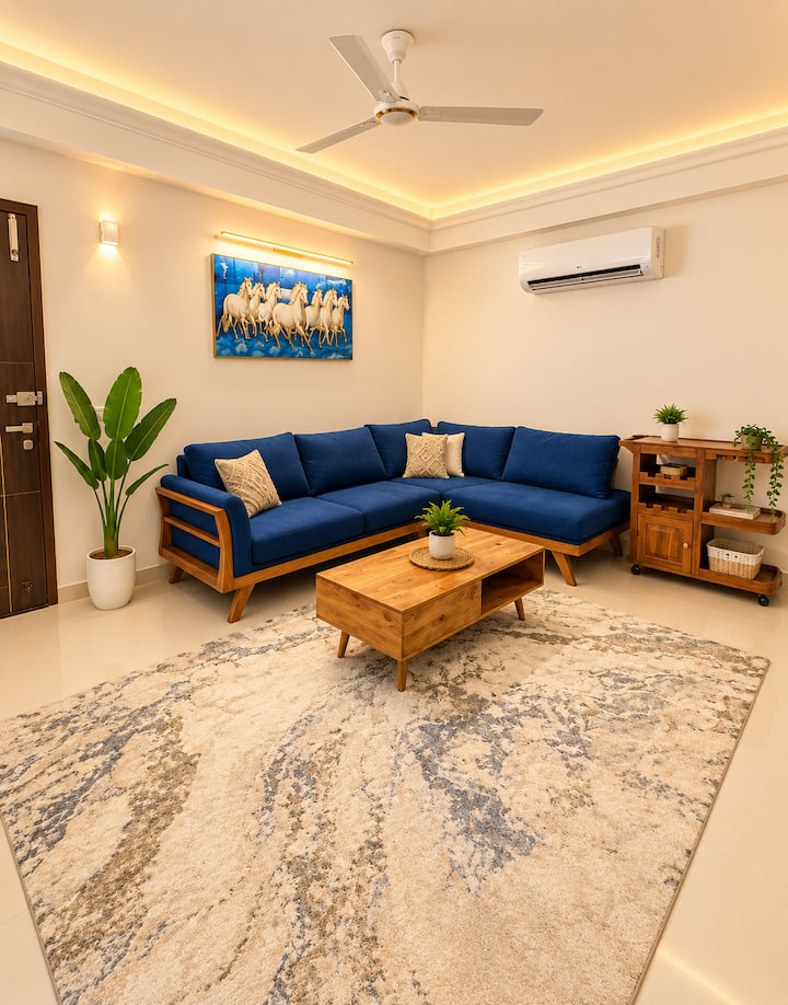 Golden Nest Cozy 1 Bhk Near Gandhinagar Station - Jaipur