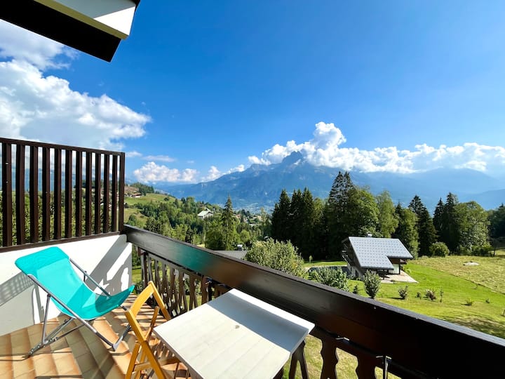 Appartement Vue Mont Blanc, Pistes à 5 Min - Cordon