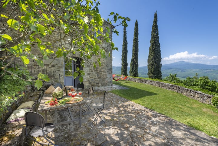 Fantastic Villa With Stunning View Of Val D'orcia - Abbadia San Salvatore