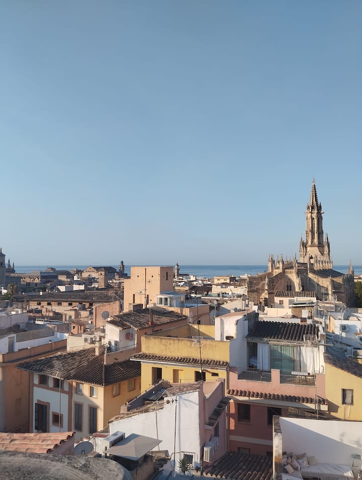 Andando A La Playa Estudio Con Terraza Vistas Wifi - Palma