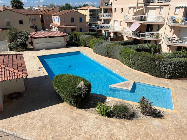 Maison T3 Pour 5 Personnes Résidence Avec Piscine - Valras-Plage