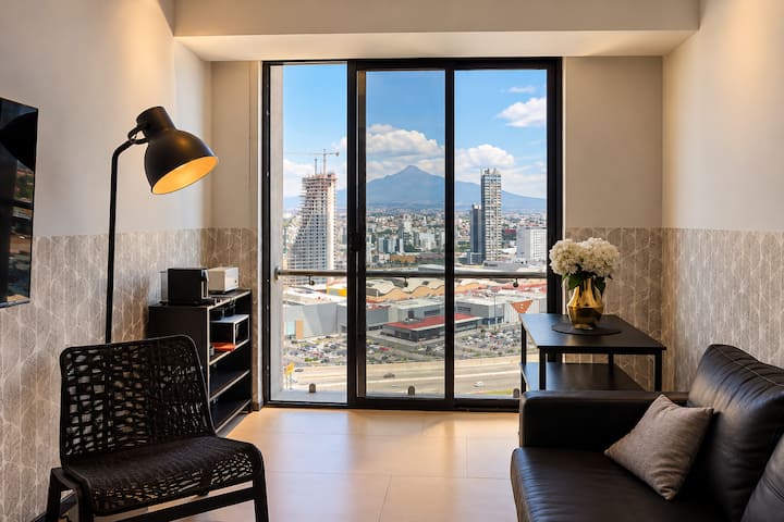 Apt21 Puebla - Volcano & City Views In Boudica - Puebla
