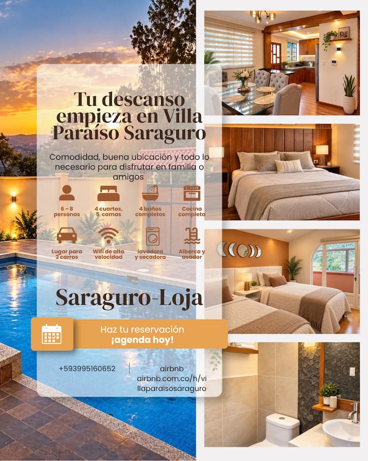 Villa Con Piscina Privada & ÁRea Bbq - Saraguro