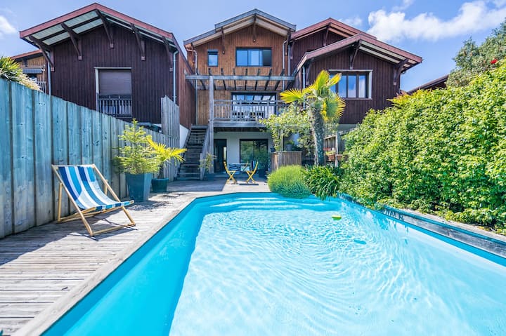 Loue Villa Cabane, Piscine, Quartier Ostréicole - Arcachon