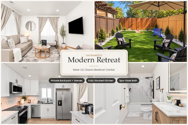 Modern Luxury Entire Home Near Uc Davis Med Center - Sacramento