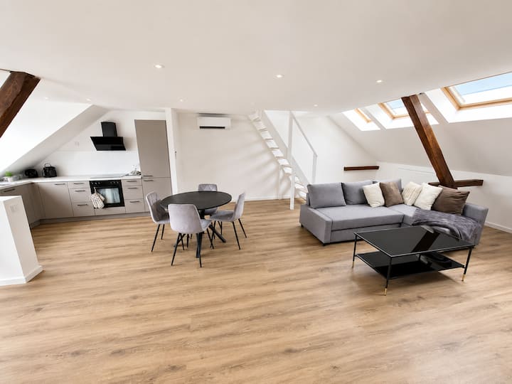 Modernes Penthouse-loft Mit Netflix+ Ac +Terrasse - Basel