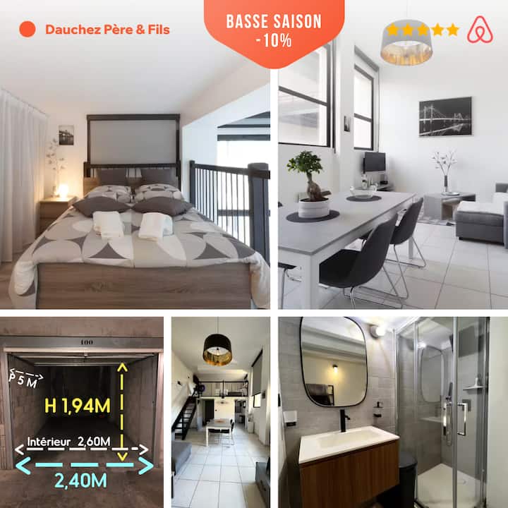 -10% Loft • 4 Pers Montpellier Centre Avec Garage - Montpellier