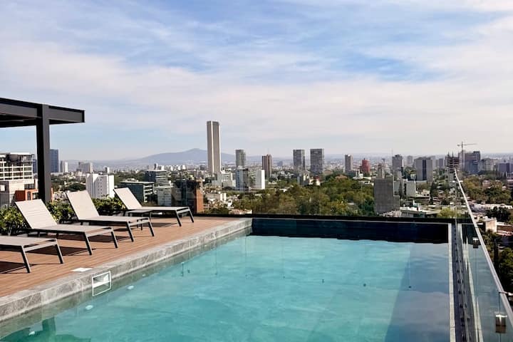 Minerva: Departamento 2 Habitaciones Con Alberca - Mexico