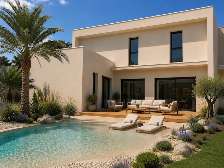 Maison Cosy Avec Piscine Lagon Et Jardin Paysagé - Saint-Gély-du-Fesc
