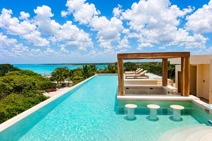 Elegant 2br | Infinity Pool | Lagoon View - Bacalar