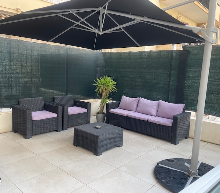 Magnifique Appartement Climatisé  Terrasse Jardin - Antibes