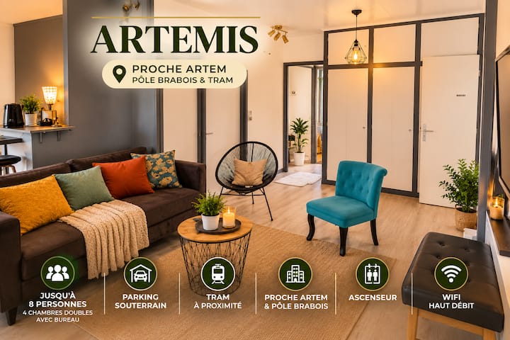 Grand Appart 8 Pers, Vue Sur Nancy, Près Artem - Nancy