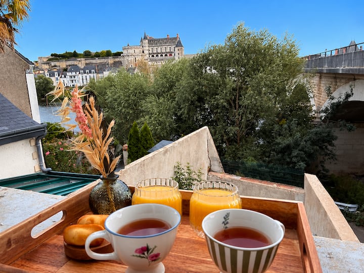 Vue Châteaucentre à Pied Loire  Maison Commire - Amboise