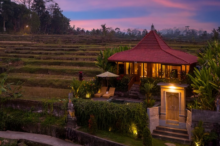 Baru! Greenfield Wooden Villa | Pool & Ricefield - Bali