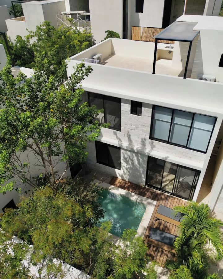 Preciosa Casa Con Alberca Privada En Tulum Centro - Tulum