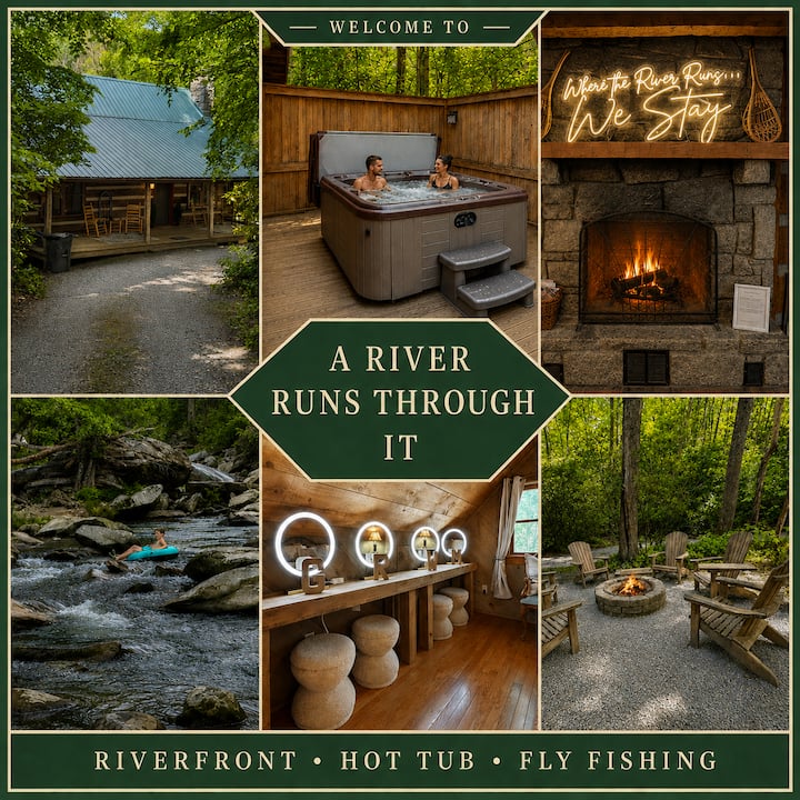 River Runs Through It- Flyfish, Hottub, Flatdrive - Blowing Rock, NC