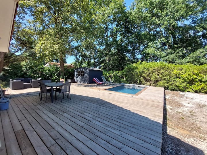 Maison Au Calme Avec Piscine - Carcans