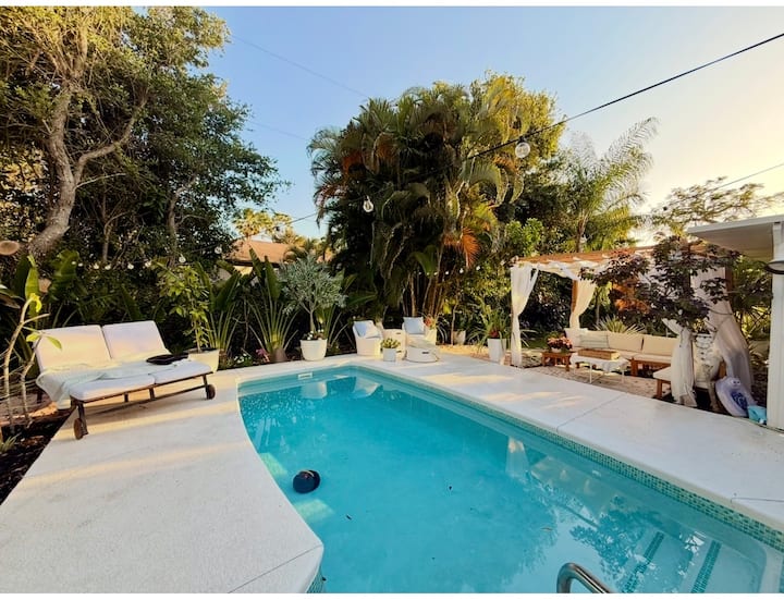 Private Oasis/heated Saltwater Pool/fast Wifi/ac - Koreshan State Park, Estero
