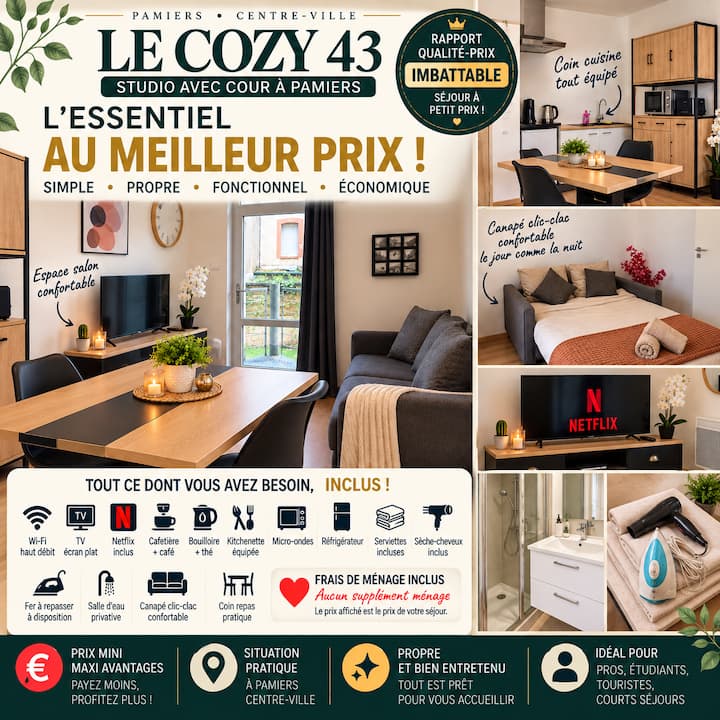 Le Cosy 43 - Studio Avec Cour - Pamiers