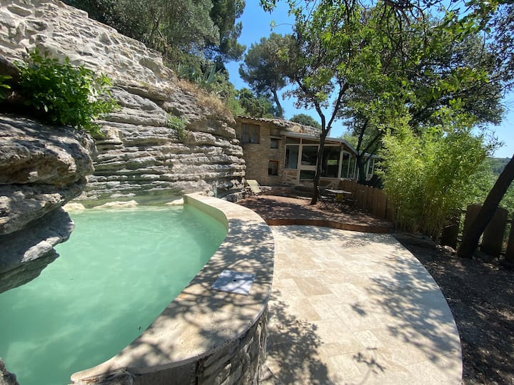 Gîte De Charme Troglodyte Avec Bassin - Vaucluse