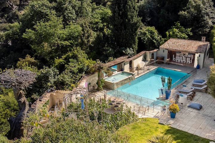 Luxury 8-bed Villa In Nice Huge Estate Pool & Spa - Nice