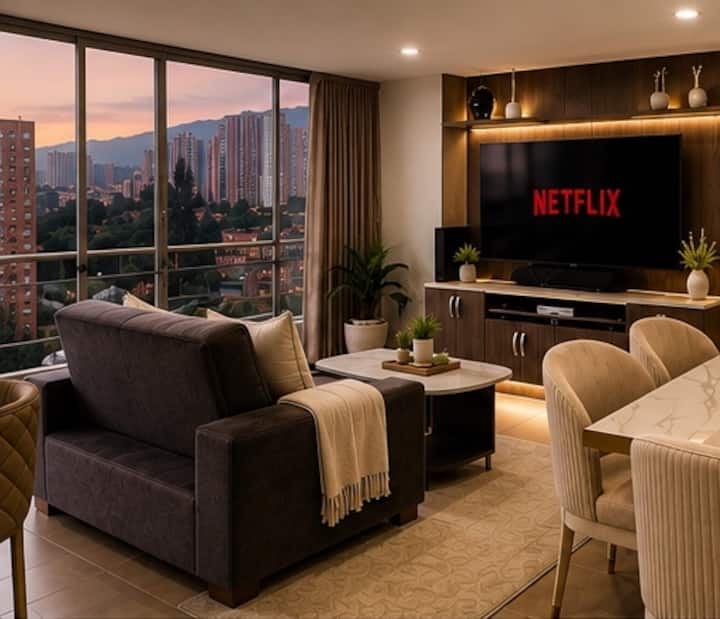 Elegante Apto Con Vista A 10 Minutos Del Poblado - Medellín